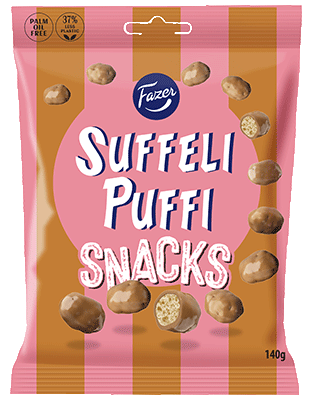Fazer Suffeli Puffi Snacks Mais-Kugeln - Finnkiosk - Feine Finnische Waren